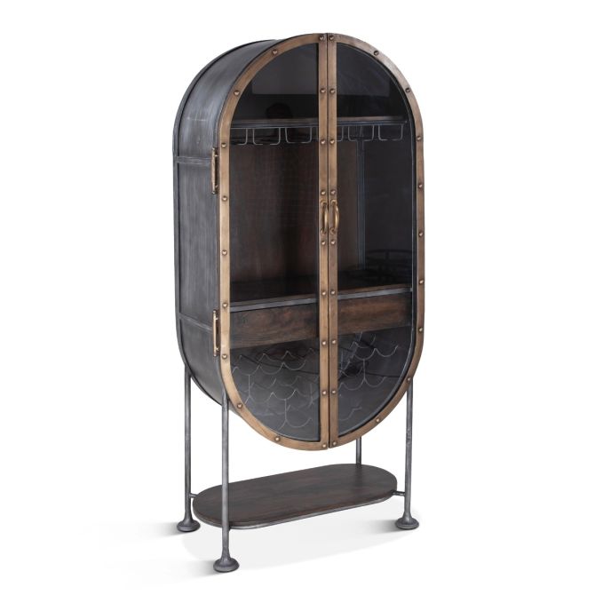 Tall Iron Bar Cabinet | The Love Your Space Place